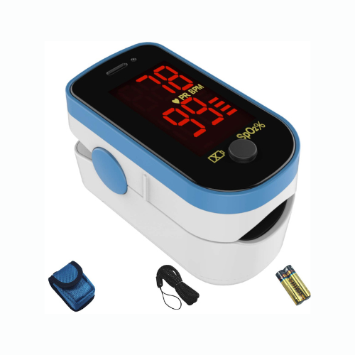 CHOICEMMED Finger Pulse Oximeter - Blue Blood Oxygen Monitor - Slimsupp